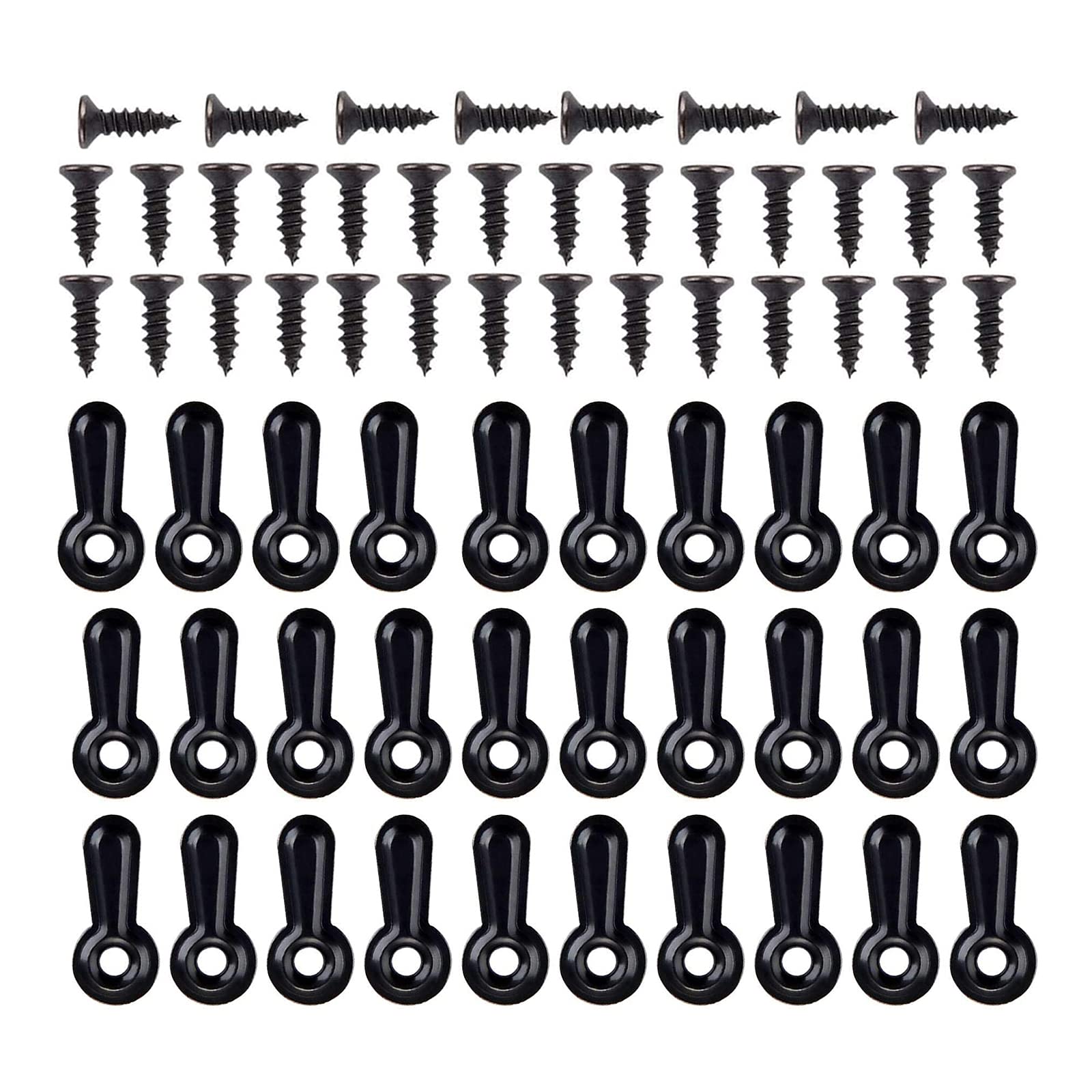 160 Pieces Frame Picture Turn Button Frame Hardware Backing Clips and 160 Pieces Screws for Hanging Drawing Picture Art Photo (Black)