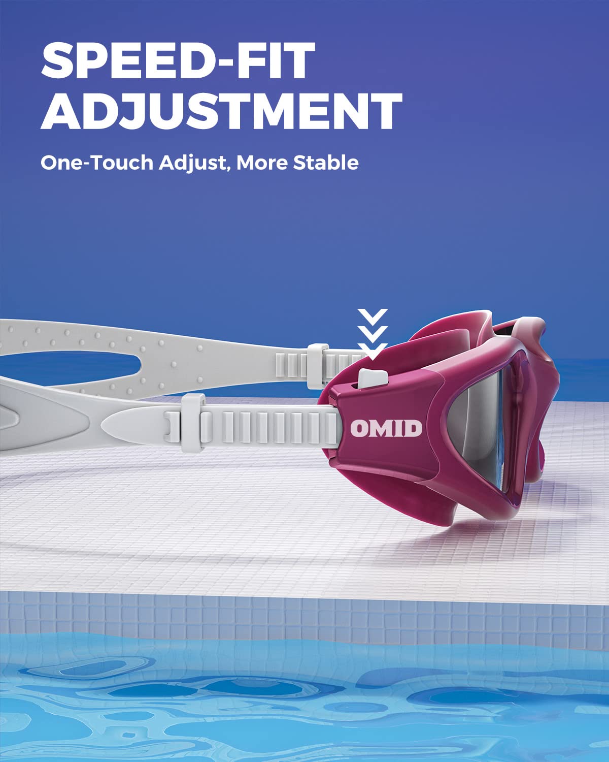 OMID Swim Goggles, P2 Lite Comfortable Anti-Fog Swimming Goggles for Men Women Adults Youth