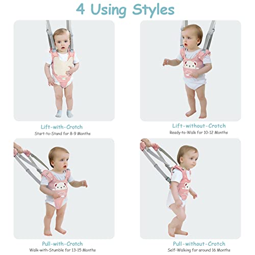 Ocanoiy Baby Walking Harness Handheld Baby Walker Assistant Belt Baby Head Protector Baby Helmet for Crawling Walking Baby Knee Pads