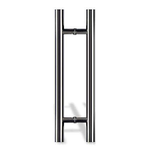 Klauer Barn Door Handle Stainless Steel Round Pipe Door Handle/Tempered Glass Door Push-Pull Handle/Sliding Barn Door Handle for Office, Hotel, Home - 3 Lengths (Size : 600×400mm) (Size : 600x400mm)