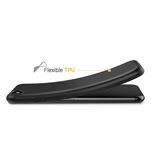 TPU Cover for Infinix Smart 7 + HD Tempered Glass, Silicone Shell Bumper Protective Back Case - 9 Hardness Anti-Scratch Screen Protector for Infinix Smart 7 (6,6") - KE9