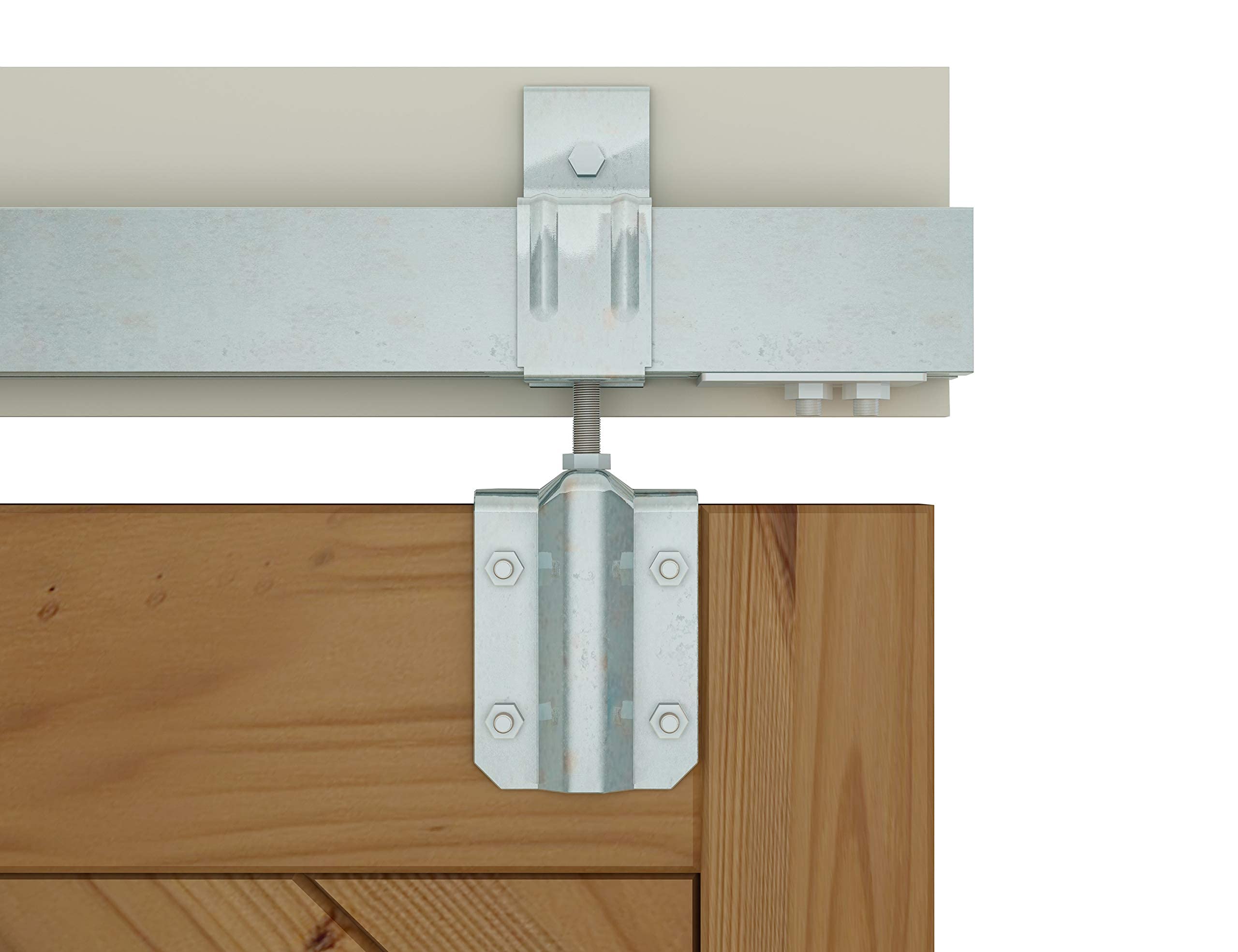 DIYHD 10FT Box Track Double Sliding Barn Door Hardware