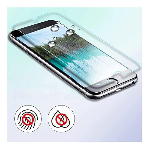 TPU Cover for Infinix Smart 7 + HD Tempered Glass, Silicone Shell Bumper Protective Back Case - 9 Hardness Anti-Scratch Screen Protector for Infinix Smart 7 (6,6") - KE9