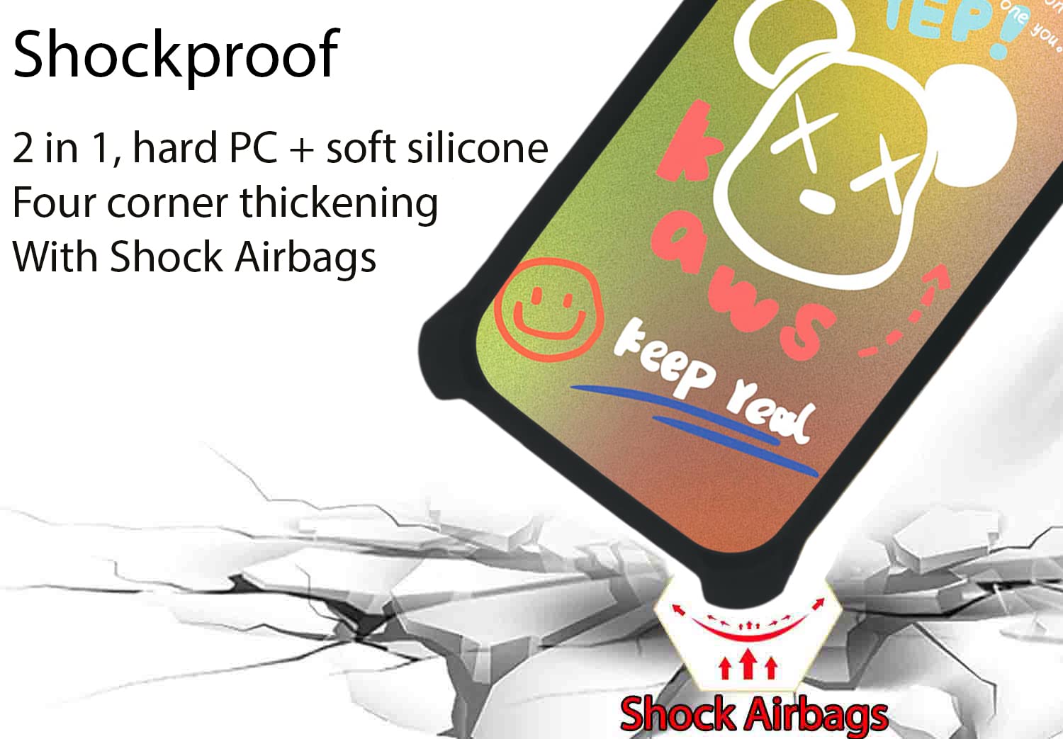 Case for Infinix Smart 6 Case Compatible with Infinix Smart 6 Phone Case Cover [with Tempered Glass Screen Protector][PC + TPU 2 in 1][Ring Support] [Golden Reflect Light] DJH-XXX