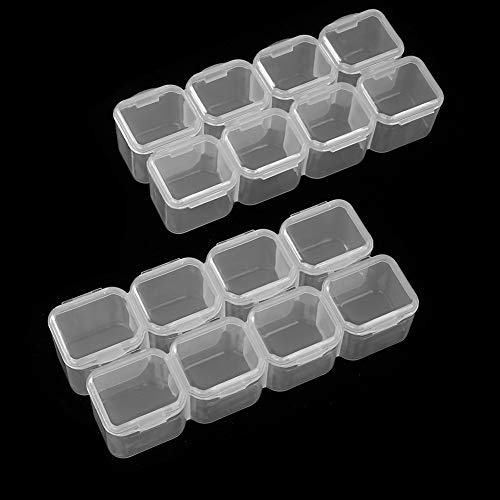 Yosoo Plastic Storage Box, 56 Slots Jewelry Organizer Box Nail Art Accessory Rhinestone Fishing Hook Small Accessories Container