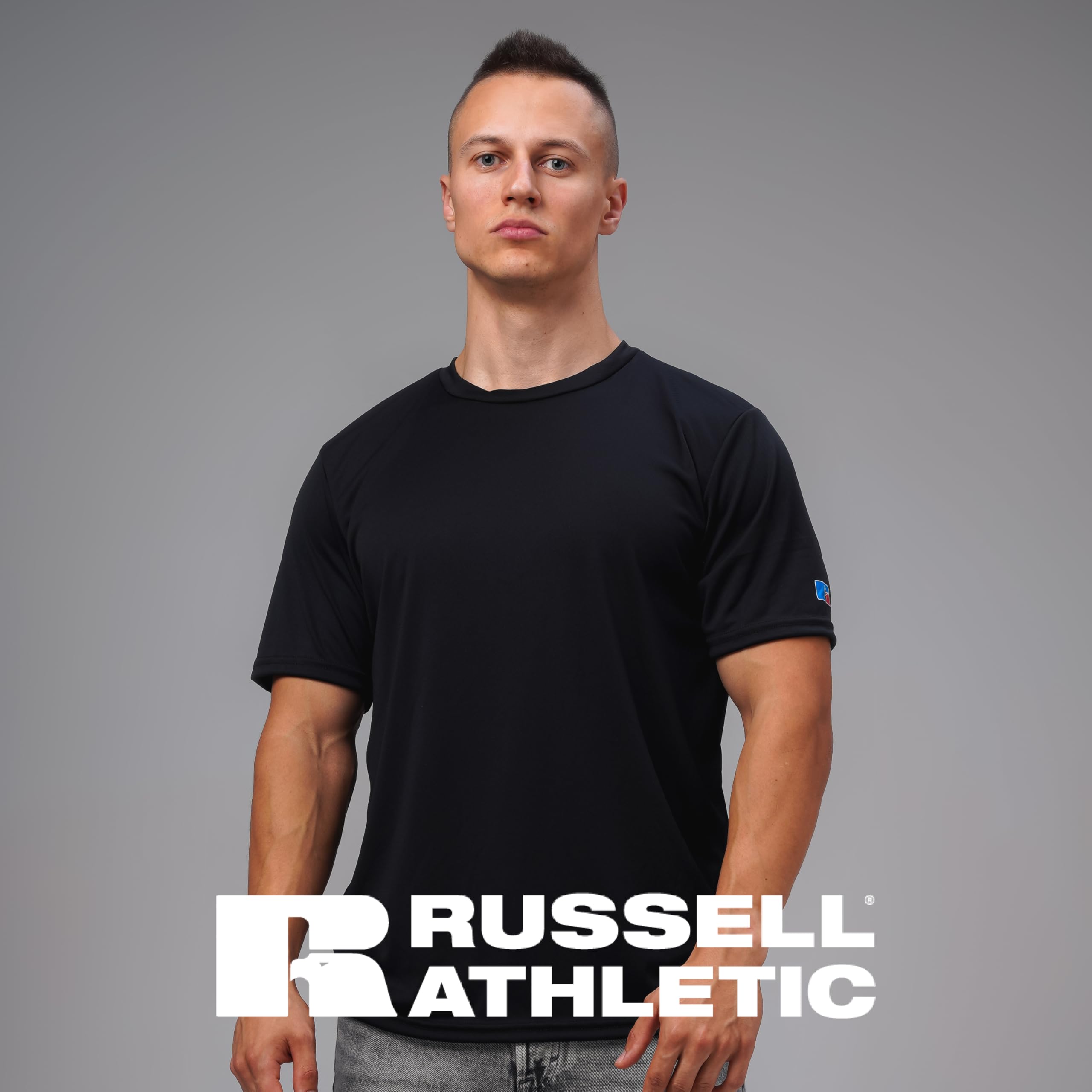 Russell Athletic Men's Short Sleeve Performance T-Shirt, Stealth, X-Large