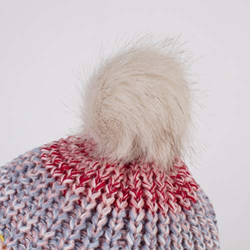 LLmoway Baby Girl Winter Hat Warm Earflap Beanie Fleece Lined Knit Cap Infant Pilot Pom Hat Pink