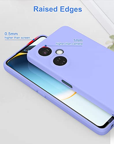 Foluu Silicone Case for OnePlus Nord N30 5G, Liquid Gel Rubber Case with Soft Microfiber Lining Cushion Slim Hard Shell Shockproof Protective Cover for OnePlus Nord N30 5G 2023 (Purple)