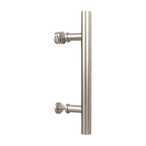 National Hardware N700-101 Interior Sliding Barn Door Hardware Madison Pull, 12-Inches, Easy to Install, Satin Nickel