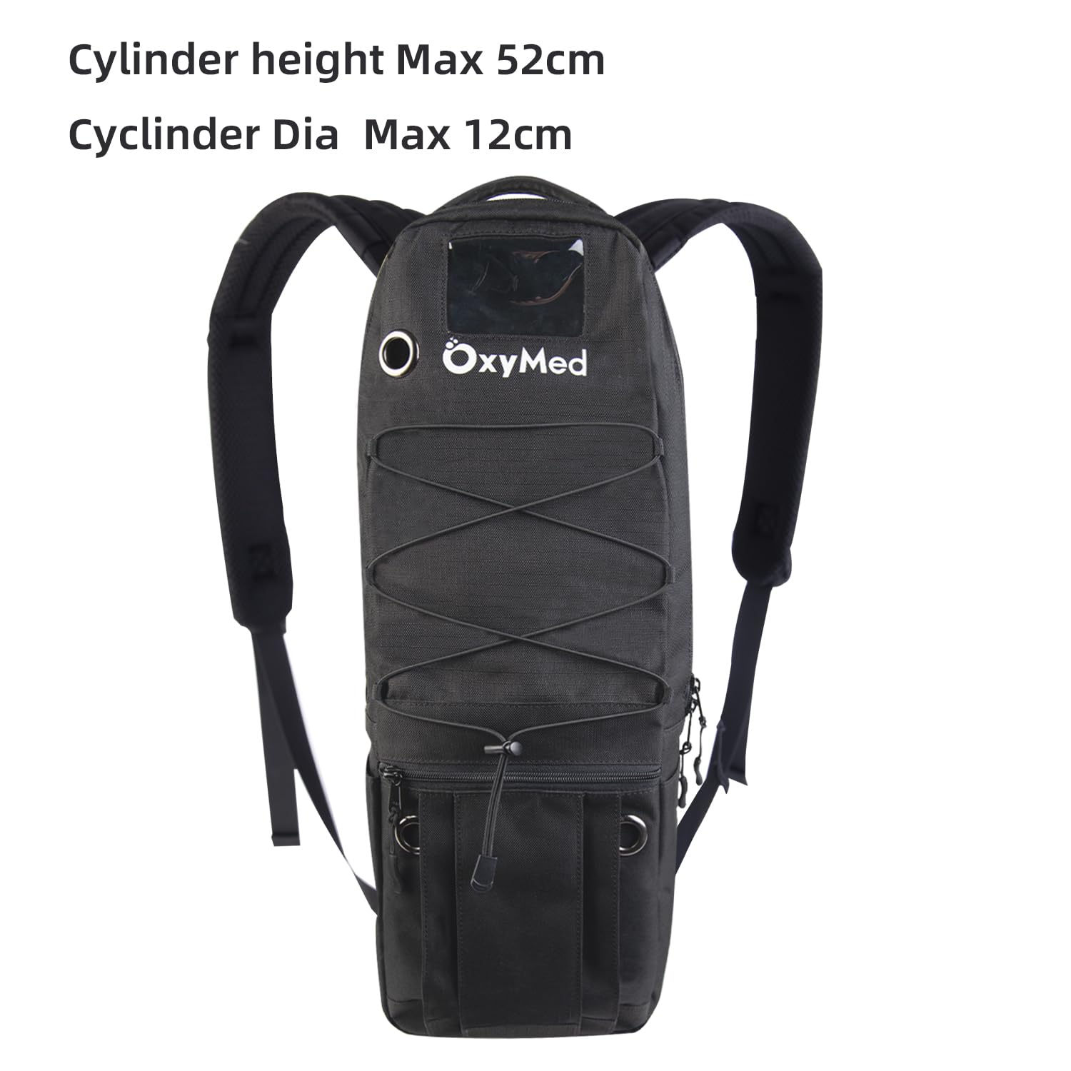 Portable Oxygen Tank Backpack O2 Cylinder Carrying Bag Oxygen Tank Holder for Size M2, M4, ML6, M9, M6, MD(Black)