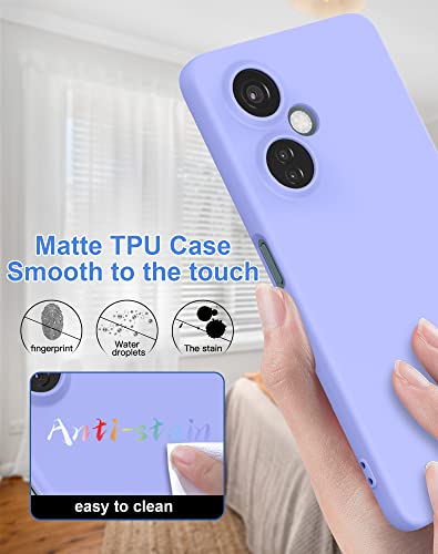 Foluu Silicone Case for OnePlus Nord N30 5G, Liquid Gel Rubber Case with Soft Microfiber Lining Cushion Slim Hard Shell Shockproof Protective Cover for OnePlus Nord N30 5G 2023 (Purple)