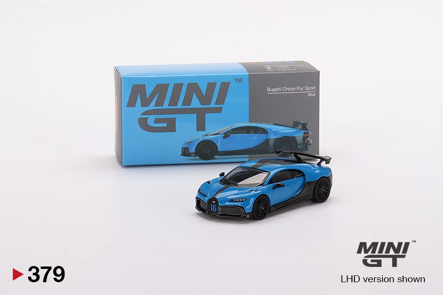 Bugatti Chiron Pur Sport Blue 1/64 Diecast Model Car by True Scale Miniatures MGT00379