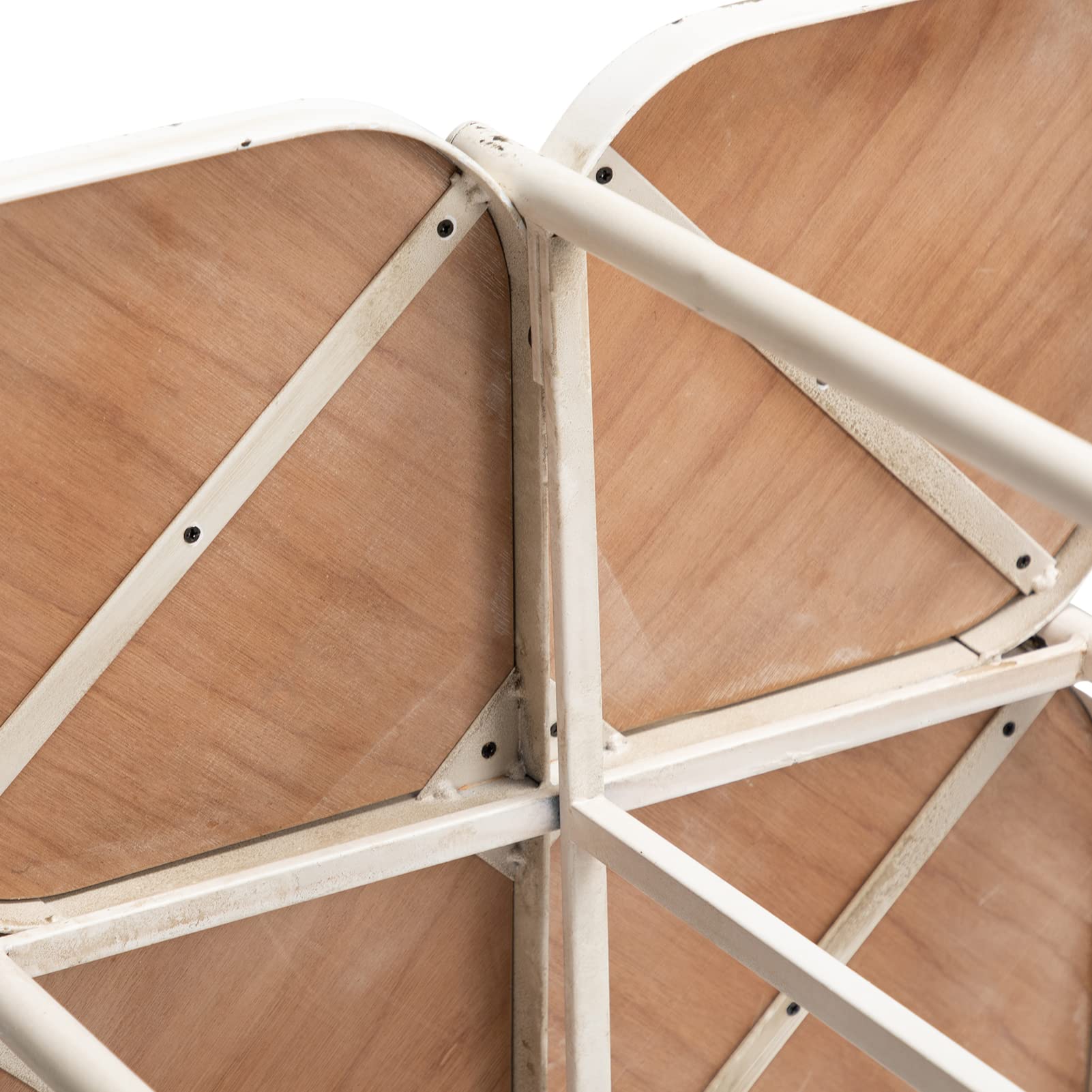 DOEWORKS Modern Four-Leaf Clover Shaped End Table, Vintage Living Room Coffee Table, Wood Sofa Side Table for Bedroom,Kitchen, Cafe