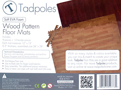 Tadpoles Natural Wood Grain Playmat Set