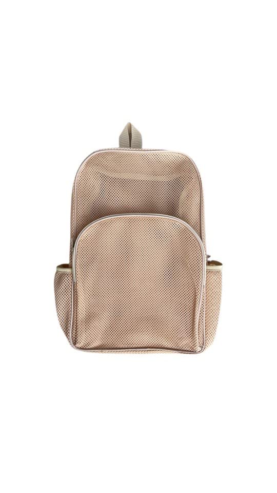 Mesh Swimming Pool Backpack (Tan)