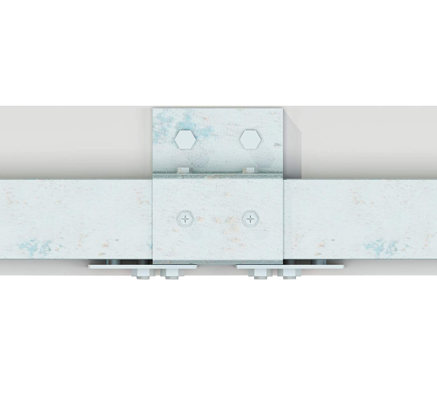 DIYHD 10FT Box Track Double Sliding Barn Door Hardware