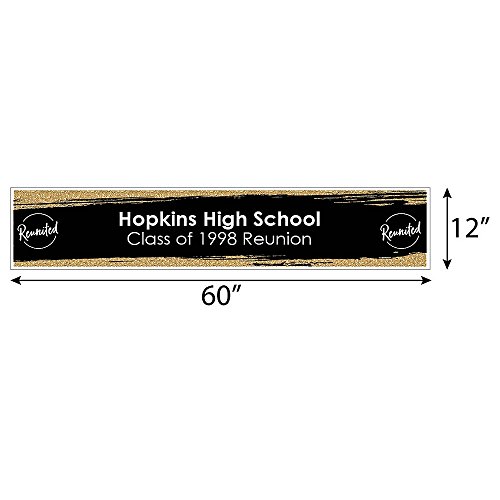 Personalized Reunited - Custom School Class Reunion Party Decorations Banner - Custom Class Of Text
