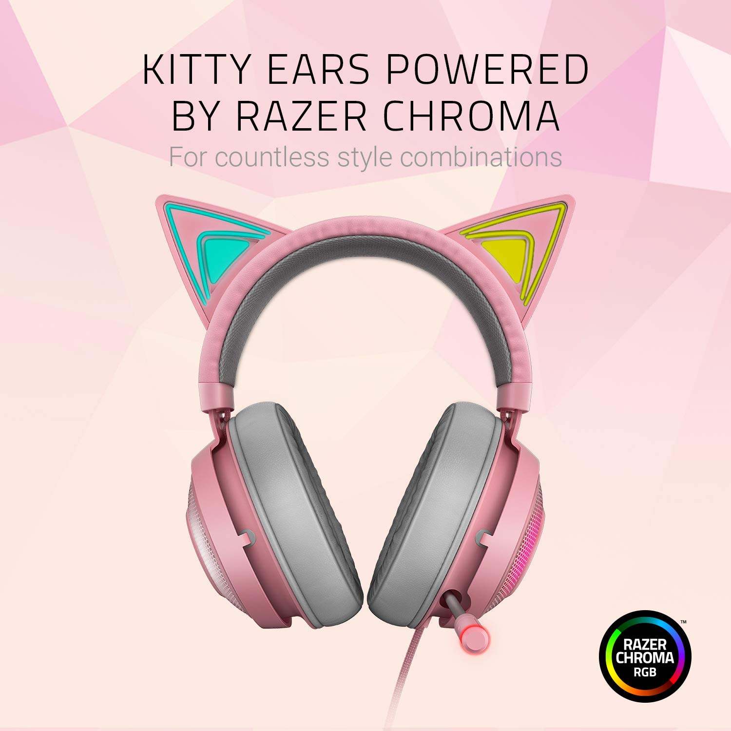 Razer Enki Gaming Chair: All-Day Gaming Comfort - Built-in Lumbar Arch - Optimized Cushion Density & Kraken Kitty RGB USB Gaming Headset: THX 7.1 Spatial Surround Sound - Chroma RGB Lighting