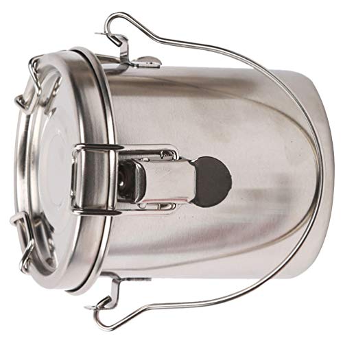 EXCEART Stainless Steel Brush Washer Portable Leak-Proof Artist Paint Brush Cleaner with Lid Removable Filter Screen for Oil Painting
