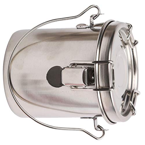 EXCEART Stainless Steel Brush Washer Portable Leak-Proof Artist Paint Brush Cleaner with Lid Removable Filter Screen for Oil Painting