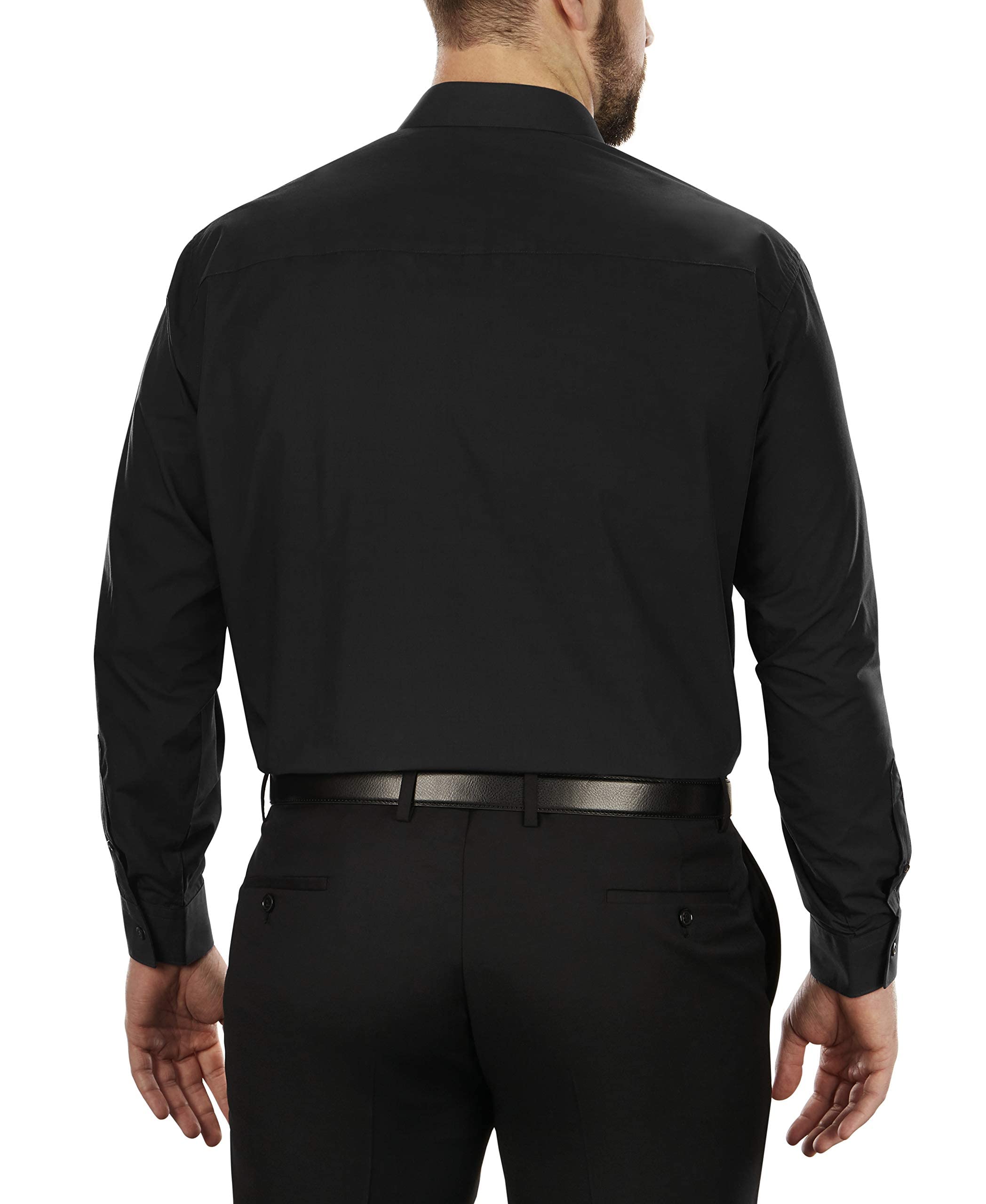 Unlisted by Kenneth Cole mens Big and Tall Solid Dress Shirt, Black, 22 Neck 37 -38 Sleeve 5X-Large Tall US