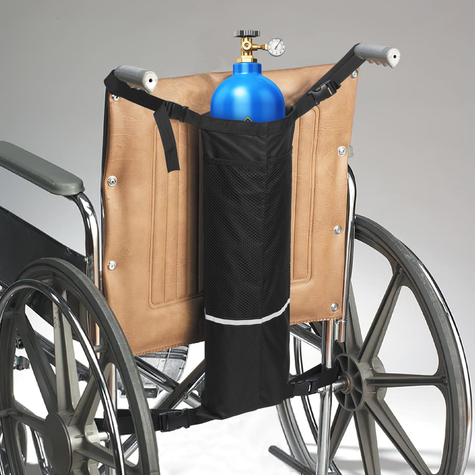 Oxygen Tank Holder Oxygen Cylinders Wheelchair Bag Carry Pouch Cylinder Carrier Portable Oxygen Cylinder Bag for Wheelchairs