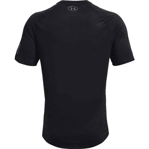 Under Armour Men's Freedom Tech Short Sleeve T-Shirt, Black (001)/Pitch Gray, Large