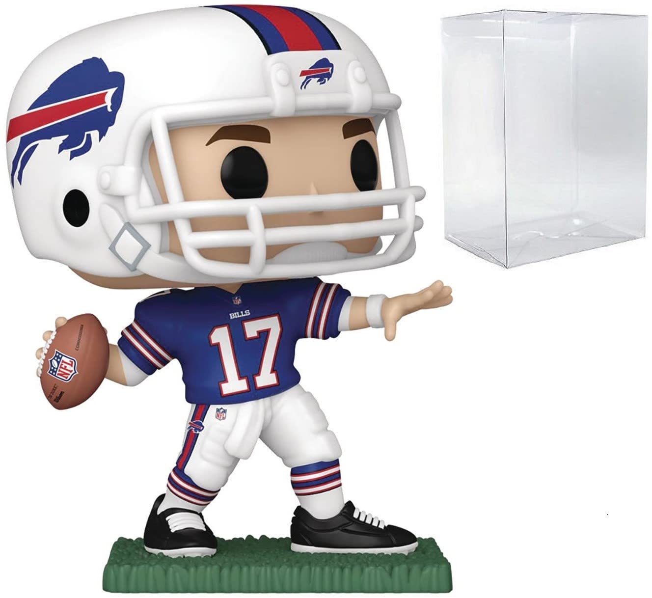 POP Football: Bills - Josh Allen (Away Jersey) Funko Vinyl Figure (Bundled with Compatible Box Protector Case), Multicolor, 3.75 inches