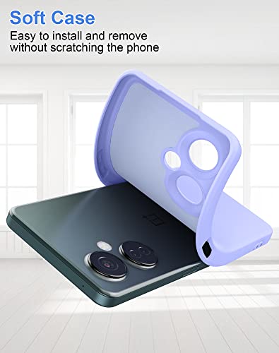 Foluu Silicone Case for OnePlus Nord N30 5G, Liquid Gel Rubber Case with Soft Microfiber Lining Cushion Slim Hard Shell Shockproof Protective Cover for OnePlus Nord N30 5G 2023 (Purple)