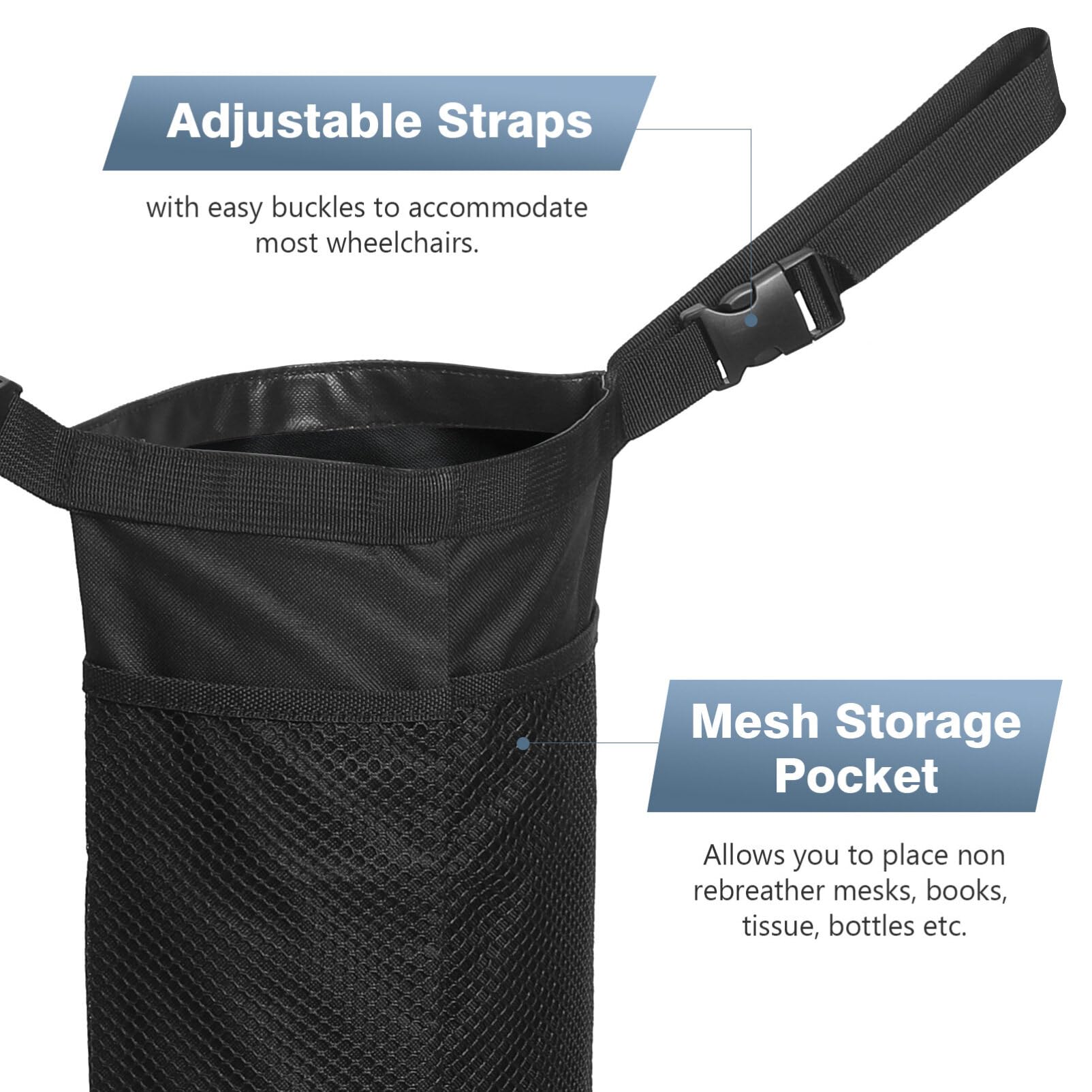 Oxygen Tank Holder Oxygen Cylinders Wheelchair Bag Carry Pouch Cylinder Carrier Portable Oxygen Cylinder Bag for Wheelchairs