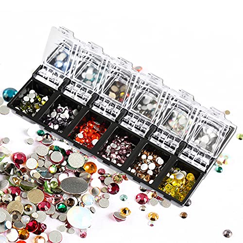 1 Piece Plastic Jewelry Box Organizer Nail Art Storage Box 12 Grid Plastic Storage Box Jewelry Storage Box Rhinestone Organizer Container Case Plastic Bead Case Storage, Black