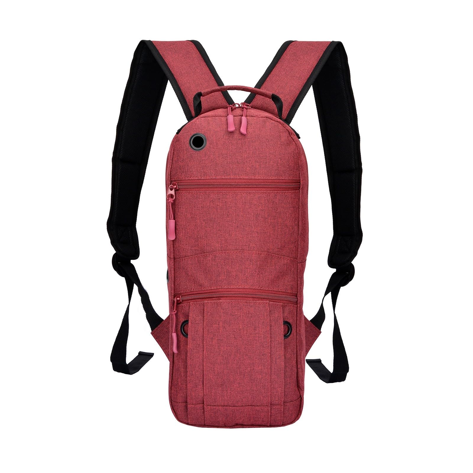 iGuerburn Small Oxygen Tank Backpack for Size M2, A/M4, ML6, B/M6, M7, C/M9, Portable Oxygen Backpack Cylinder Bag O2 Tank Carrier Holder for Travel (Not for Size D Tanks) - Red