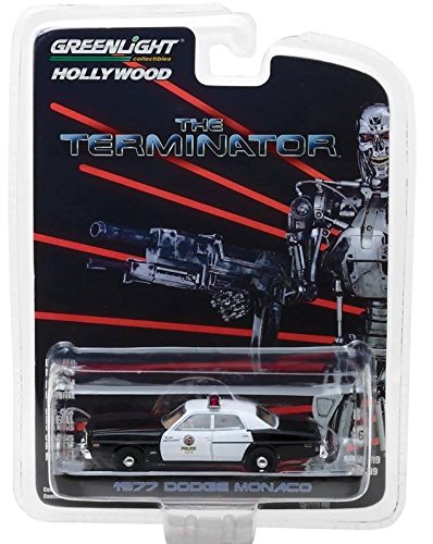 Greenlight 1977 Dodge Monaco Metropolitan Police, The Terminator 44790C - 1/64 Scale Diecast Model Toy Car