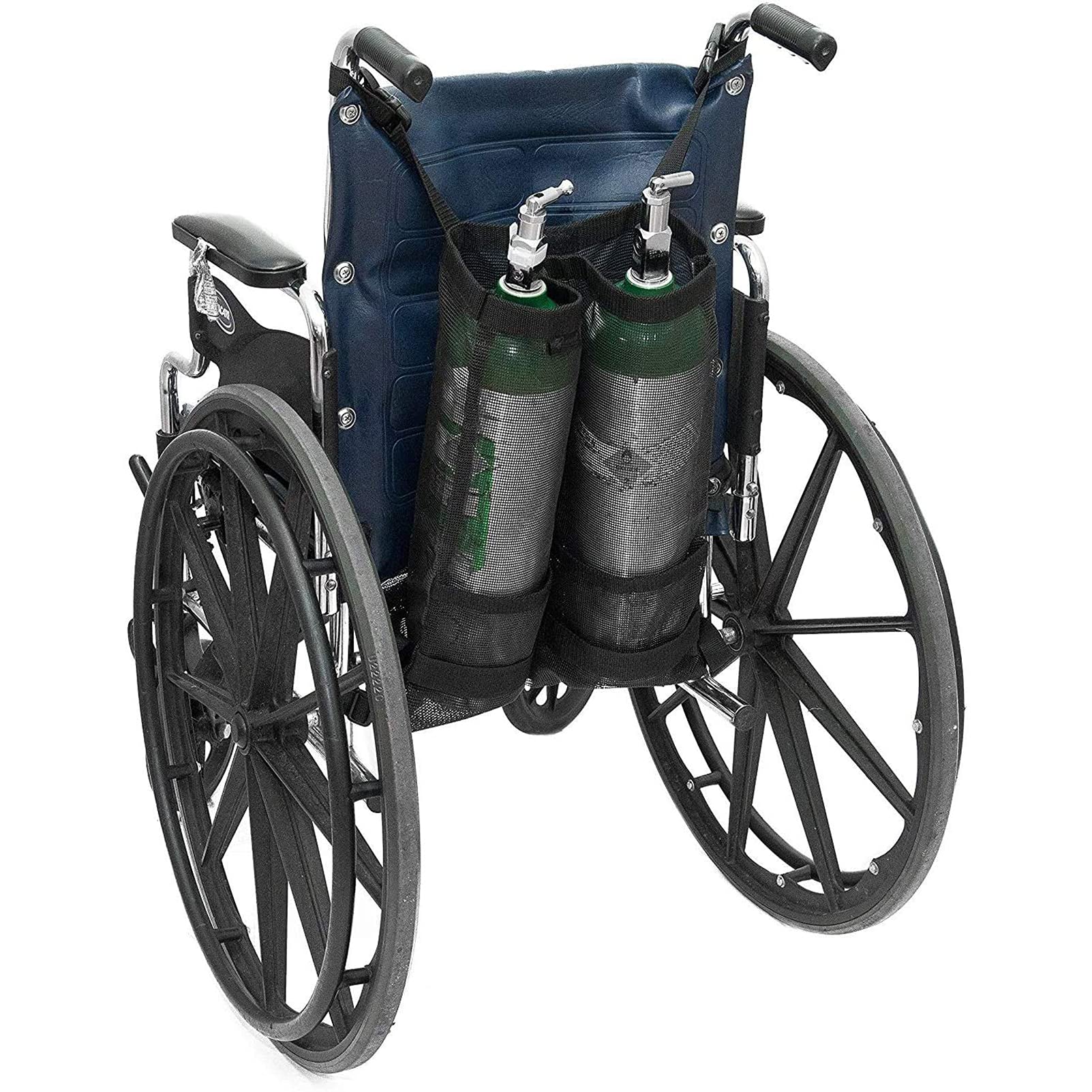 HSRG Double Oxygen Cylinder Bag, Portable Wheelchair Tank Carry Backpack Bag Holder Fits D and E Cylinders Bottle, for & Walker