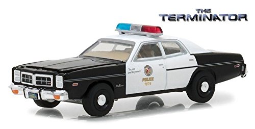 Greenlight 1977 Dodge Monaco Metropolitan Police, The Terminator 44790C - 1/64 Scale Diecast Model Toy Car