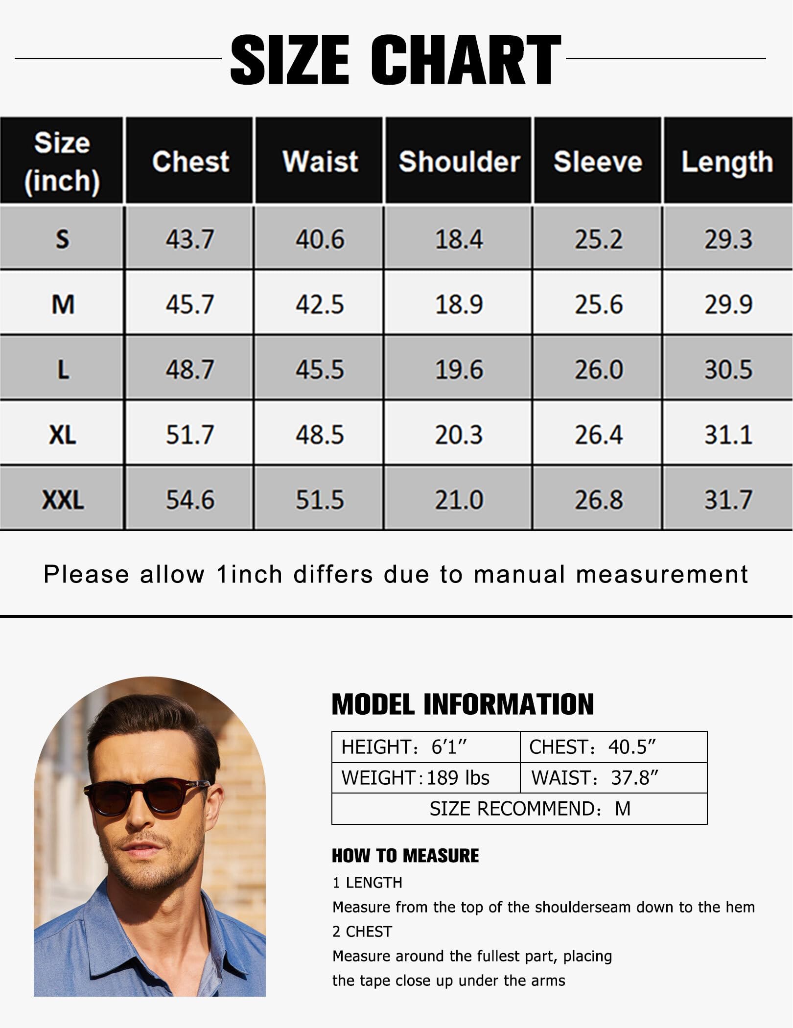 COOFANDY Men Untucked Shirt Regular Fit Button Up Long Sleeve Casual Dress Shirt Denim Black