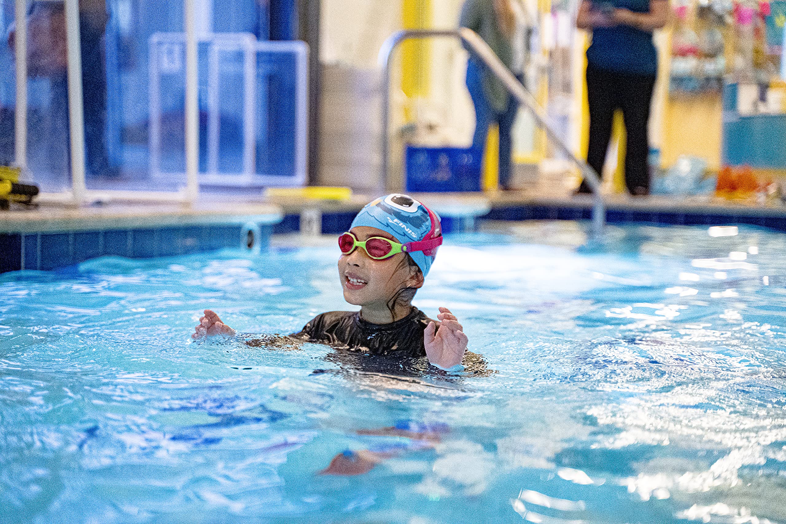 FINIS DragonFly Goggles - Kids Swim Goggles for Ages 4-12 with UV Protection, Buoyant Neoprene Strap, and Durable Lenses - PVC- and Latex-Free - Scales