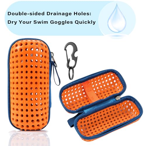 Rkyzhuang Swim Goggle Case For Swimming Goggles, Protective Cases for Goggles with Clip