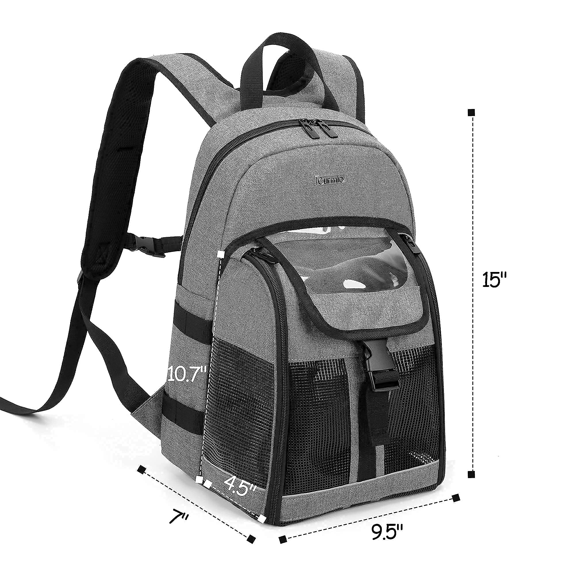 CURMIO Portable Oxygen Concentrator Backpack, POC Carrying Bag Compatible with Inogen, OxyGo and Caire Units, Bag Only, (Patented Design)