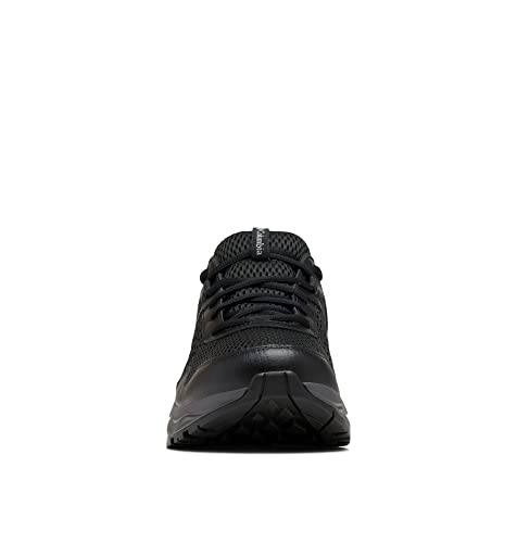 Columbia Men's Plateau Waterproof Hiking Shoe, Black/Steam, 10 Wide