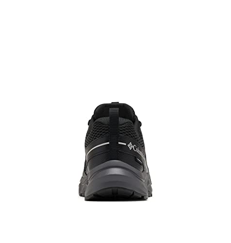 Columbia Men's Plateau Waterproof Hiking Shoe, Black/Steam, 10 Wide