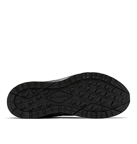 Columbia Men's Plateau Waterproof Hiking Shoe, Black/Steam, 10 Wide