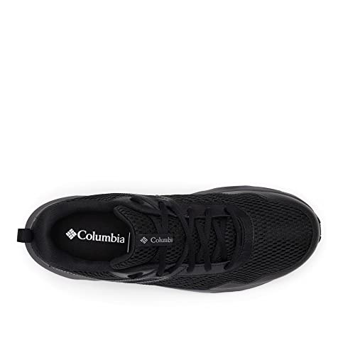 Columbia Men's Plateau Waterproof Hiking Shoe, Black/Steam, 10 Wide
