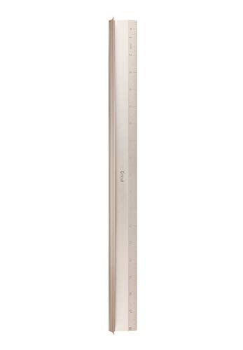 Cricut Metal Ruler - Safety Cutting Ruler for Use with Rotary Cutters, Cricut TrueControl knife, Xacto knife - Great For Quilting, Scrapbooking, Crafting and Paper Cutting - 18", [Rose]