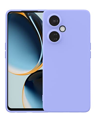 Foluu Silicone Case for OnePlus Nord N30 5G, Liquid Gel Rubber Case with Soft Microfiber Lining Cushion Slim Hard Shell Shockproof Protective Cover for OnePlus Nord N30 5G 2023 (Purple)