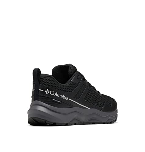 Columbia Men's Plateau Waterproof Hiking Shoe, Black/Steam, 10 Wide