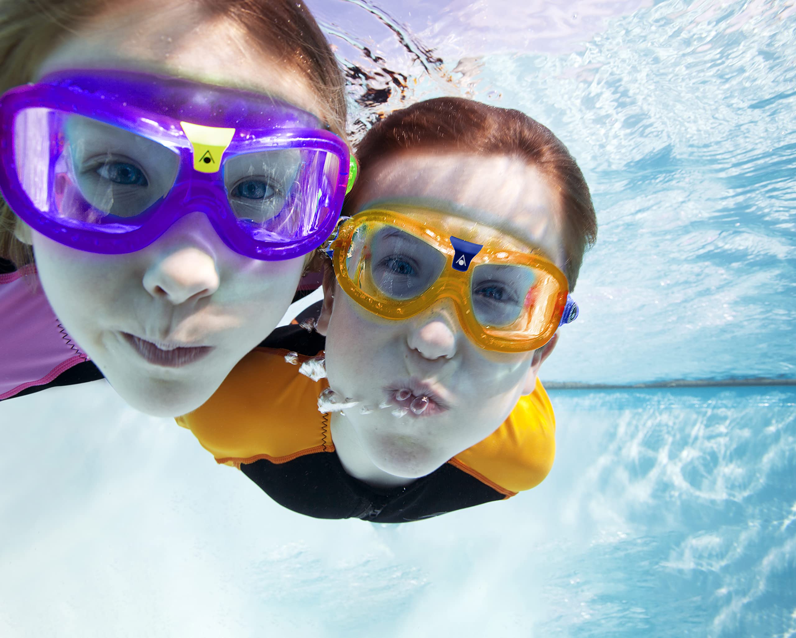 Aquasphere SEAL Kids (Ages 3+) Swim Goggles, Made in ITALY - Wide Vision, Comfort, E-Z Adjust, Anti Scratch & Fog, Leak Free