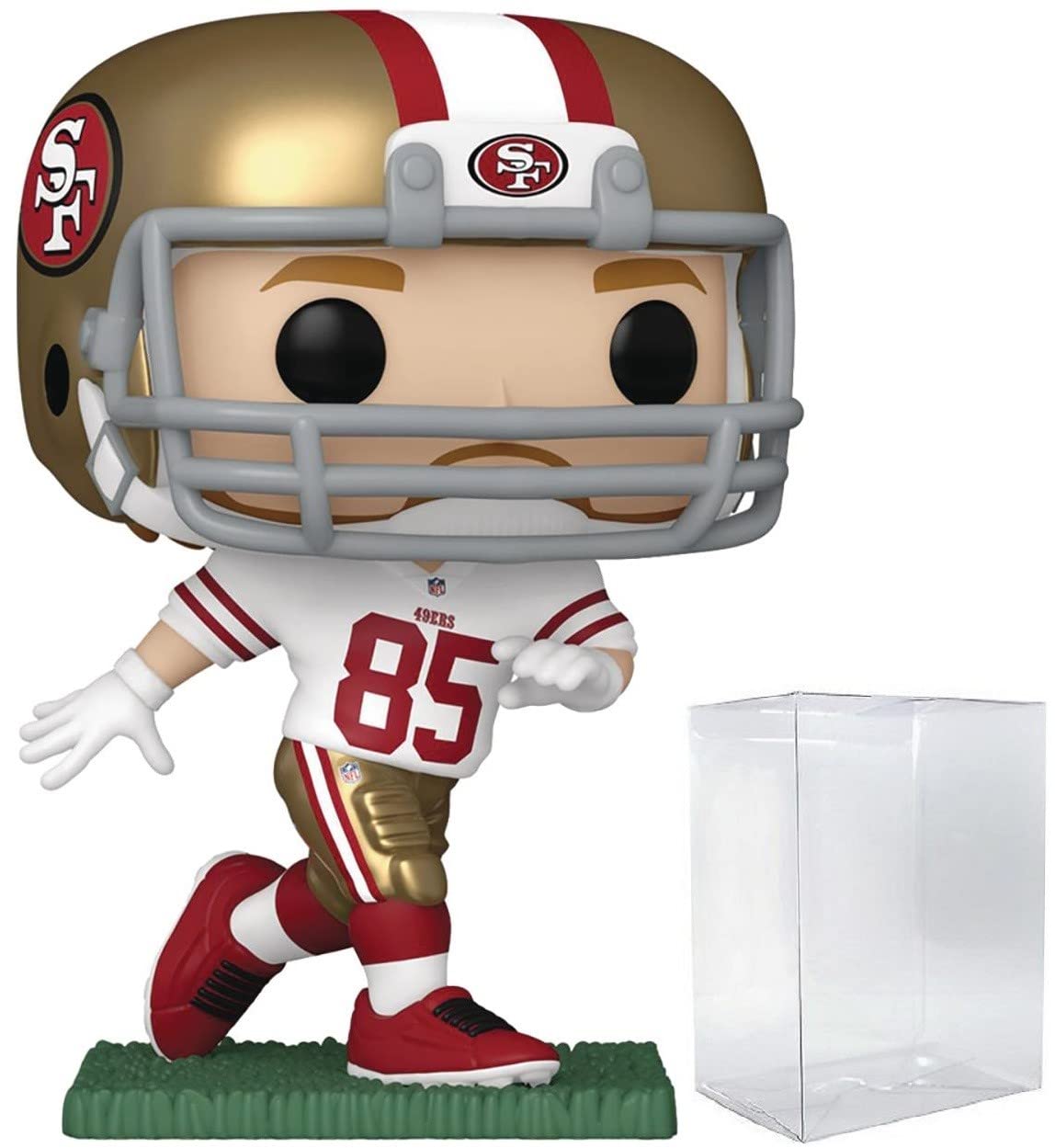 POP Football: 49ers - George Kittle Funko Vinyl Figure (Bundled with Compatible Box Protector Case), Multicolor, 3.75 inches