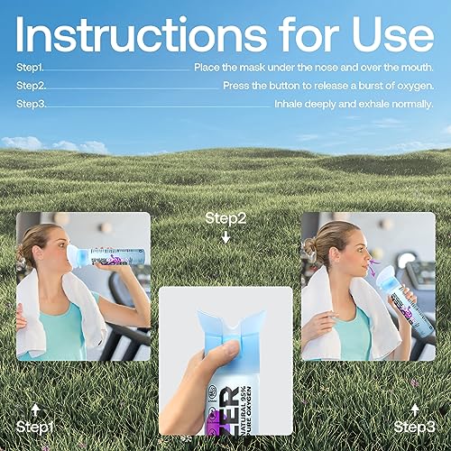 SPOZER Oxygen Cylinder 95% Pure Oxygen 10 Liter Portable Can, Portable Oxygen, Ideal for High Altitude & Reduce Recovery Time, 6 Oxygen Tanks