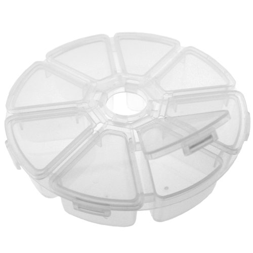 Paylak Set of 3 Multipurpose Sectioned Circle Shaped Bead Jewelry Supply Organizer